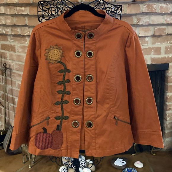 Live a Little | Jackets & Coats | Live A Little Pumpkin Grommet Jacket ...